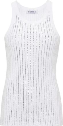 The Attico Femme, Tops, Blanc, Taille: 38 FR Crystal Top