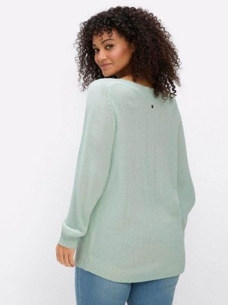 Sheego Strickpullover Langarm-Pullover Langarm Grobstrick