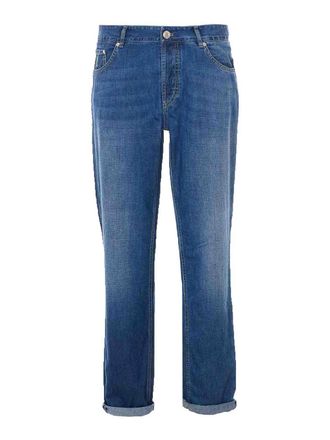 Brunello Cucinelli Jean &Eacute;vas&eacute; - Bleu
