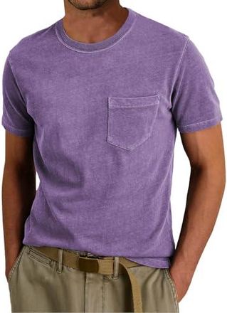 Generic Chemise ample à manches courtes pour homme T-shirt à manches courtes pour hommes européens et américains chemise haut t-shirt vêtements pyjama à manch