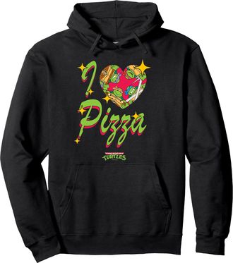 Teenage Mutant Ninja Turtles TMNT I Heart Pizza Retro Turtle Love Classic 90s Cartoon Pullover Hoodie