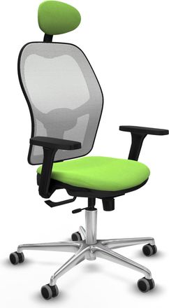 Piqueras y Crespo Ergonomischer Liegestuhl mit 3D-Armen, h&ouml;henverstellbarer Lendenwirbelst&uuml;tze und festem Kopfteil, ausgestattet mit Syncro/Traslack und injiziertem Sch