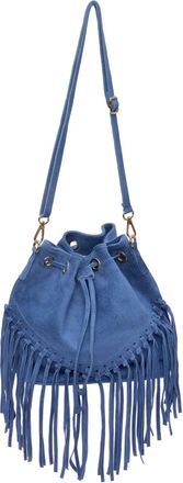 Roberta M Blau Rindsledertasche