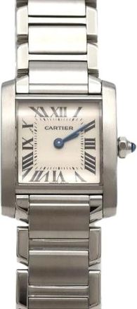 Cartier Pre-owned Tank Francaise Stainless Steel Quartz - Femme - Pre-owned - Gris - Taille: ONE Size