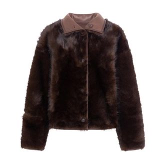 Urban Code Wendbare Kunstpelzjacke - - Jackets - Damen - Braun - L