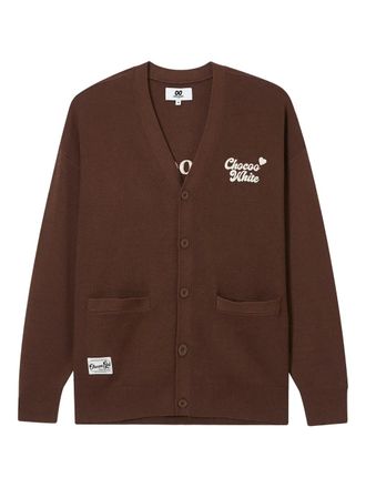 Chocoolate cardigan à broderies - Marron
