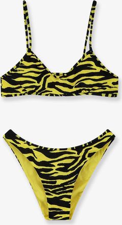 The Attico The Attico Il Primo Bagno lycra swimsuit with zebra print - THE ATTICO - gender_Woman