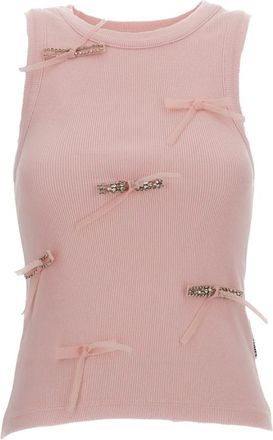 Des_Phemmes DES Phemmes, Femme, Tops, Rose, Taille: 36 FR Classic Crew-Neck Tank