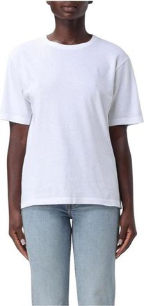 Khaite Femme, Tops, Blanc, Taille: 40 FR T-shirt en Coton Blanc