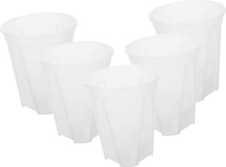 Yarnow 5 St&uuml;ck Selbstbew&auml;ssernde Pflanzt&ouml;pfe Transparent Aus Kunststoff Orchideentopf Mit Automatischem Bew&auml;sserungssystem F&uuml;r Zimmerpflanzen Balkon Und B&uuml;ro