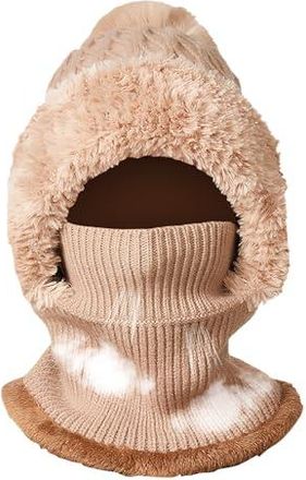 Generic Bonnet tricot&eacute; pour homme - &Eacute;charpe thermique 3D, chapeau dhiver tricot&eacute; r&eacute;sistant au froid, usage polyvalent, unisexe, chaud et respirant, cache-cou 