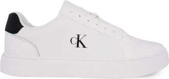 Calvin Klein Homme, Chaussures, Blanc, Taille: 43 EU Baskets Classiques en Cuir Lisse