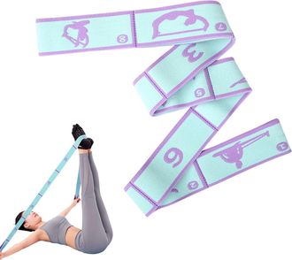 Generico Yoga-Gurt, 8 Segmente mit elastischer Flexibilit&auml;t, Widerstandsb&auml;nder f&uuml;r Frauen, Kinder, Yoga, Pilates, Gymnastik, Heimtraining und Beindehnung