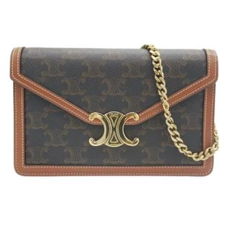 Celine Sac bandouli&egrave;re vintage Pre-owned en toile - Femme - Pre-owned - Brun - Taille: ONE Size