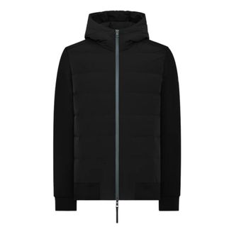 Duno Schwarze gesteppte Kapuzenjacke - - Jackets - Herren - Schwarzk - 3XL