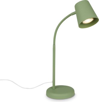 Briloner Nachttischlampe, Schreibtischlampe Schwenkbar, Tischlampe GU10 f&uuml;r Home Office mit Kabelschalter, Leselampe, Lindgr&uuml;n