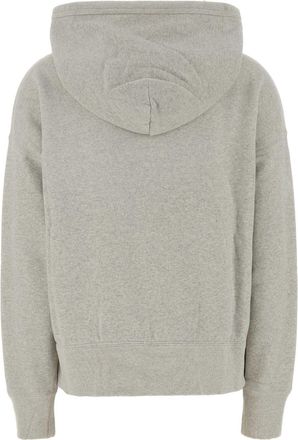 Prada Womens Melange Grey Cotton Oversize Sweatshirt Marmo Exterior: Felpe Sweater