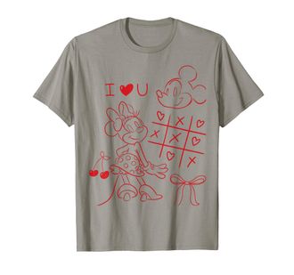 Disney Mickey Mouse And Minnie I Love You Valentine T-Shirt