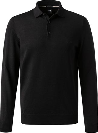 HUGO BOSS Herren Pullover schwarz unifarben