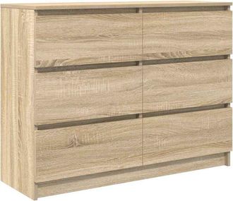 vidaXL Vidaxl - Buffet ch&ecirc;ne sonoma 100x35x76 cm - Bois ding&eacute;nierie - Rangement &eacute;l&eacute;gant pour salon, chambre ou bureau - Facile &agrave; nettoyer