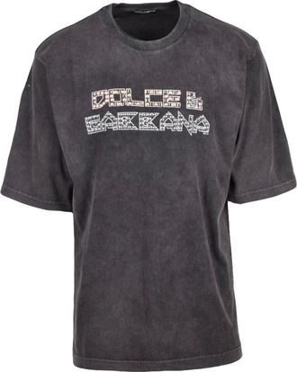 Dolce & Gabbana Homme, Tops, Gris, Taille: M T-Shirt