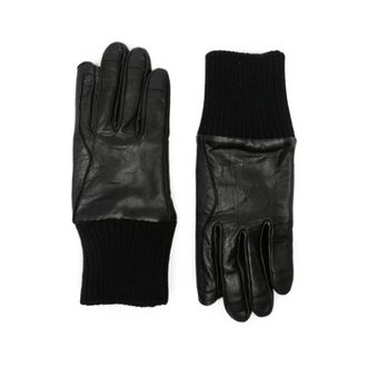Rick Owens Handschuhe mit Rippb&uuml;ndchen aus Leder - - Accessories - Herren - Schwarzk - 9 IN