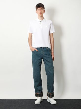 Burberry Mens Polo Shirt Organic Cotton White T-shirts And Polos