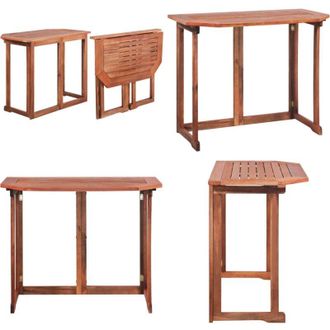 vidaXL Bistrotisch 90x50x75 cm Akazie Massivholz - Terrassentisch - Gartenm&ouml;bel - Holztisch - Akazienholz - Klapptisch - Home & Living