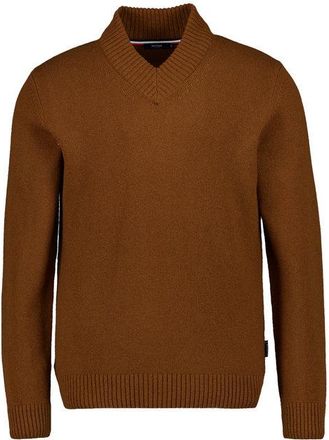 Daniel Hechter Herren Pullover braun Schurwolle unifarben