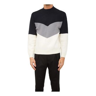 Emporio Armani Mehrfarbiger Rundhals-Strickpullover - - Knitwear - Herren - Mehrfarbig - XL