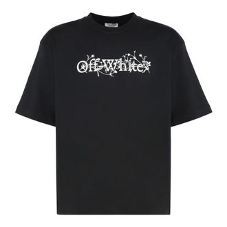 Off-white Homme, Tops, Noir, Taille: L T-shirt col rond côtelé