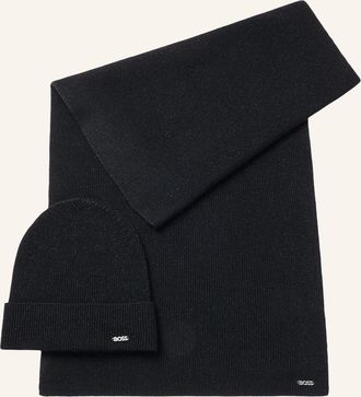 HUGO BOSS Strickschal Linia_Set schwarz