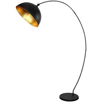 Globo Lighting Lampadaire Arch noir mat feuille dor design salon lampadaire réglable Globo 58486