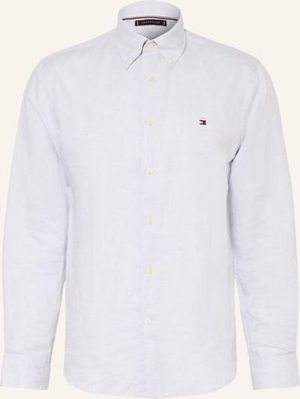 Tommy Hilfiger Hemd Regular Fit Mit Leinen blau