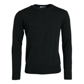 Dolce & Gabbana Dunkelgrauer Wollpullover - - Knitwear - Herren - Schwarzk - L