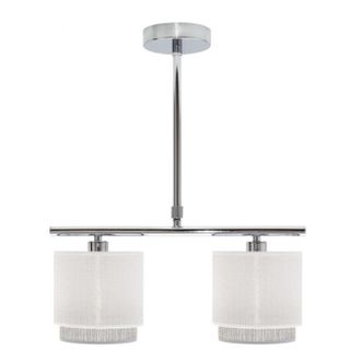 Fabrilamp Fabrilamp - Kenia Lampe 2xe14 wei&szlig;/grau of