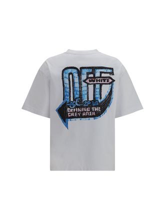 Off-white Mens Skate T-Shirt White Cotton T-Shirts And Polos