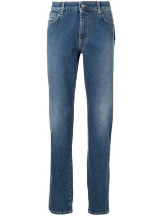 Moschino Gerade Jeans mit Stone-Wash-Effekt - Blau