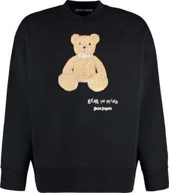 Palm Angels Homme, Sweatshirts et sweats &agrave; capuche, Noir, Taille: XL SweaT-shirt ras du cou en coton