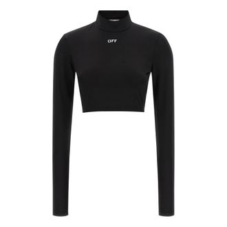 Off-white Off Stamp Crop Top - - Tops - Damen - Schwarzk - S