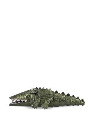 Anya Hindmarch porte-cl&eacute;s &agrave; breloque crocodile - Vert