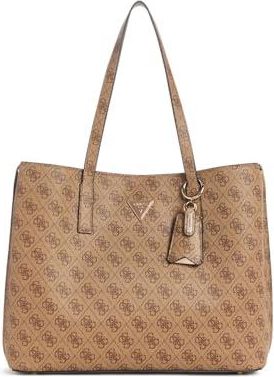 Guess Meridian II Girlfriend Tote Bag Latte Logo
