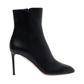 Aquazzura Sellier 85 Lederstiefel - - Shoes - Damen - Schwarzk - 37 1/2 EU