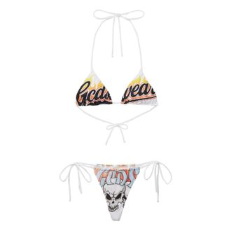 GCDS Gcds - Bikini imprim&eacute; Riders - Femme - Maillots de bain - Blanc - Taille: 40 FR
