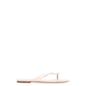 Ferragamo Mini Bow Leder-Zehentrenner - - Shoes - Damen - Rosa - 36 EU