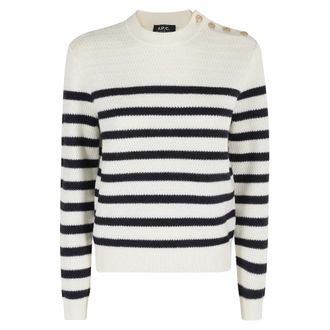 A.P.C. A.p.c., Femme, Pulls, Multicolore, Taille: 40 FR Haut à manches longues rayé