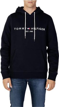 Tommy Hilfiger Homme, Sweatshirts et sweats &agrave; capuche, Bleu, Taille: XS SweaT-shirt &agrave; Capuche Imprim&eacute; en Coton avec Poches Avant