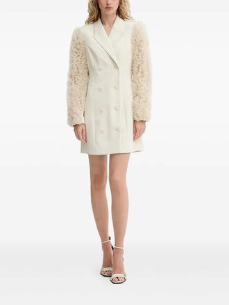 Bruuns Bazaar robe crois&eacute;e &agrave; manches volant&eacute;es - Tons neutres