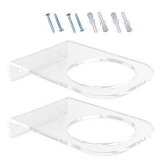 Generico Wandballhalter | 2 St&uuml;ck Wandregal aus Acryl - Basketballst&auml;nder f&uuml;r Sport, Training, Fu&szlig;ball, Wohnzimmer, Alltag, Partys und