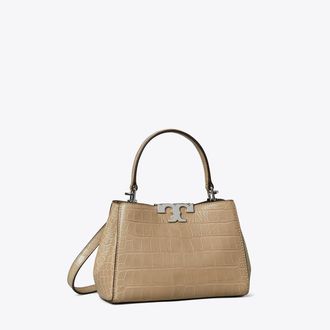 Tory Burch Damen Weiche Mini Eleanor Henkeltasche mit Krokopr&auml;gung